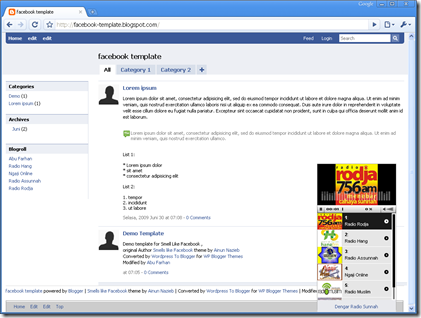 Go | Templates: Facebook Template 3 Column